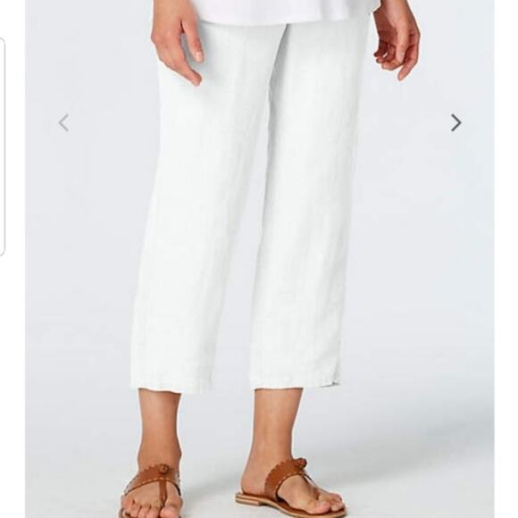 J. Jill | Pants & Jumpsuits | J Jill Linen Blend Wideleg Tapered Crops ...